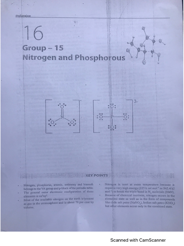 Group 15 - Nitrogen and Phosphorus | PDF