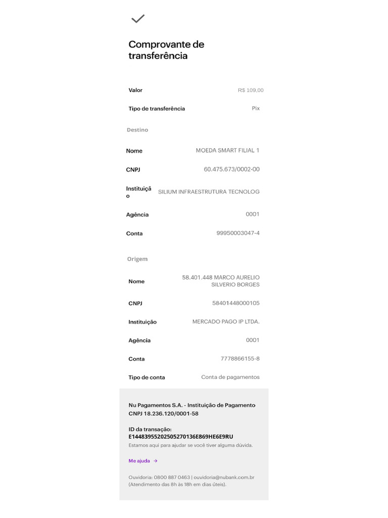 Comprovante Nubank | PDF