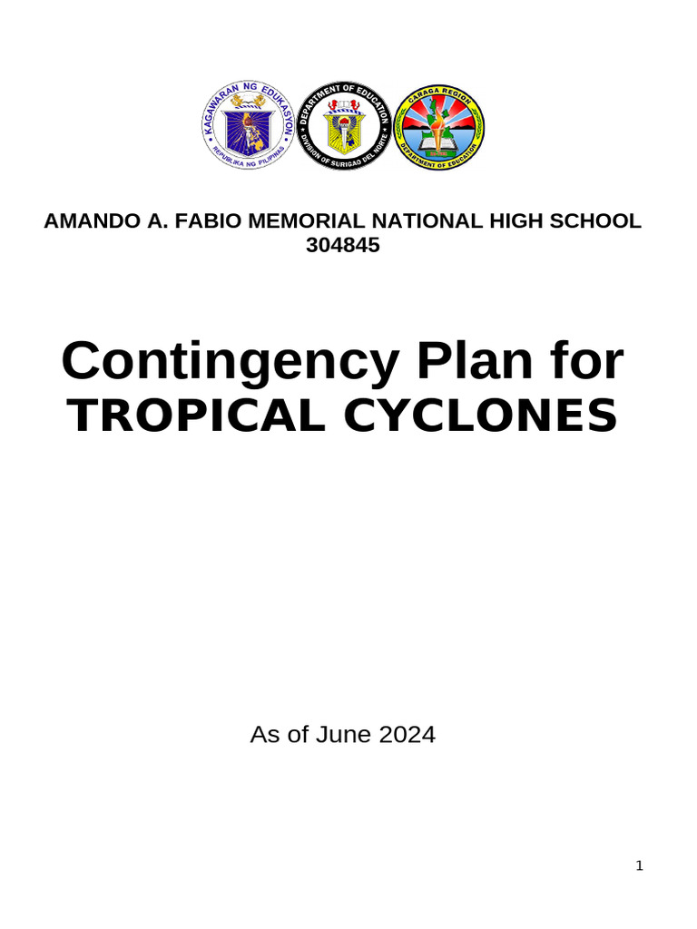 DepEd - School CP Template - AMANDO | PDF | Tropical Cyclones | Storms