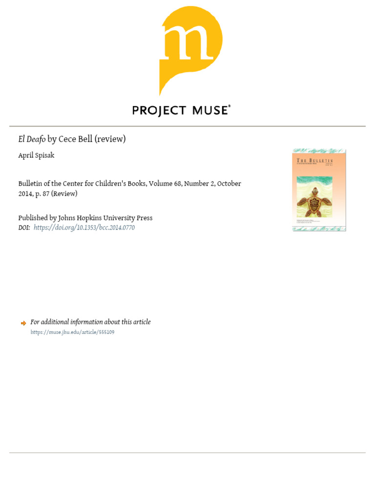 El Deafo: A Graphic Novel Review | PDF