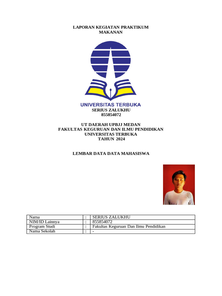 Laporan Kegiatan Praktikum Tugas 2 Serius Zalukhu | PDF