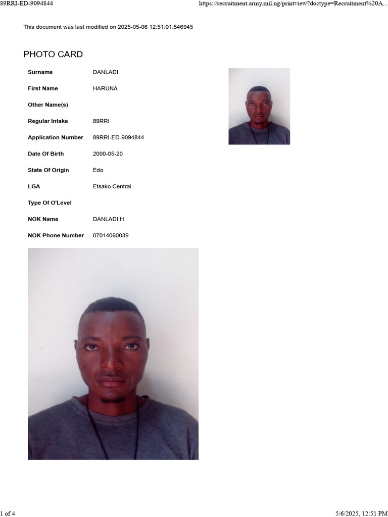 Army Recruitment Application Form | PDF | Justice | Crime & Violence