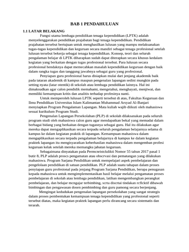 Latar Belakang Seperti Kating | PDF