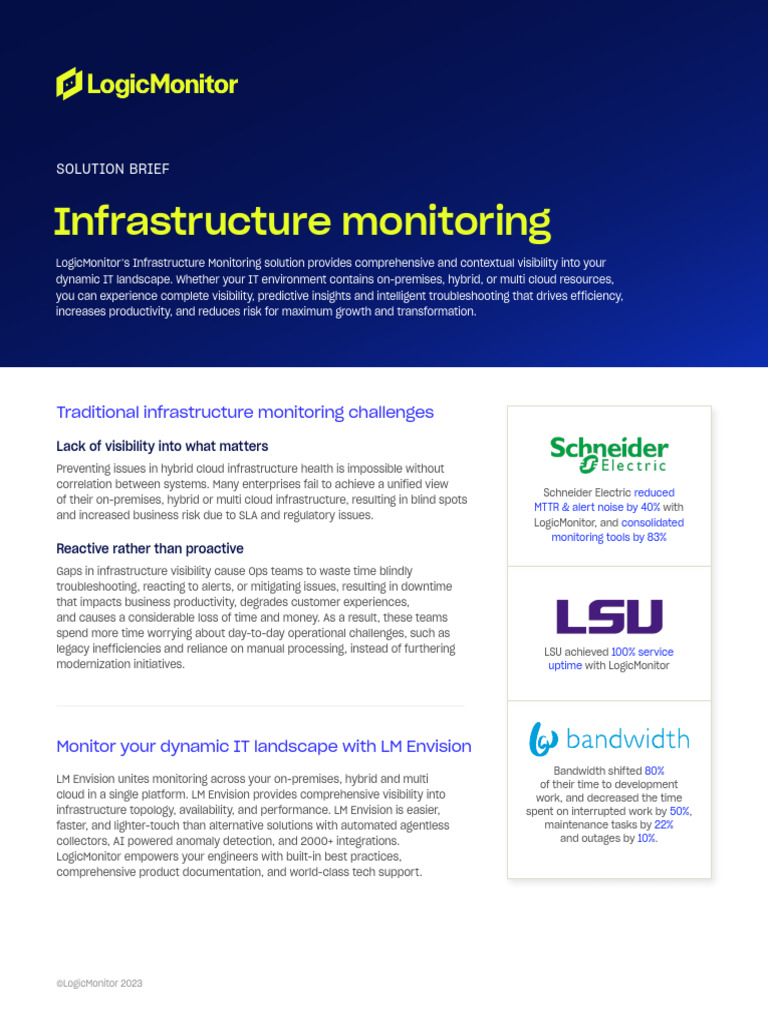 LM Envision: Unified Infrastructure Monitoring | PDF | Cloud Computing ...