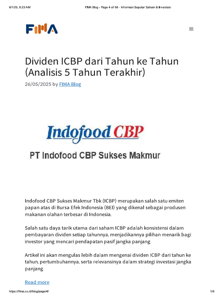 Dividen ICBP | PDF