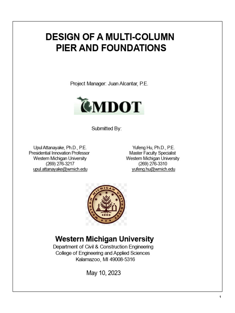 Design of A Multi-Column Pier and Foundations 07-19-2023 | PDF ...