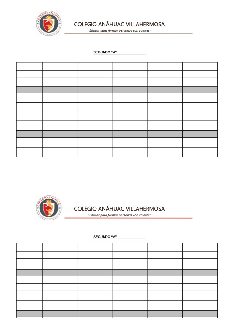 Calendario 2Â° A de Secundaria - ExÃ¡menes Primer Trimestre | PDF
