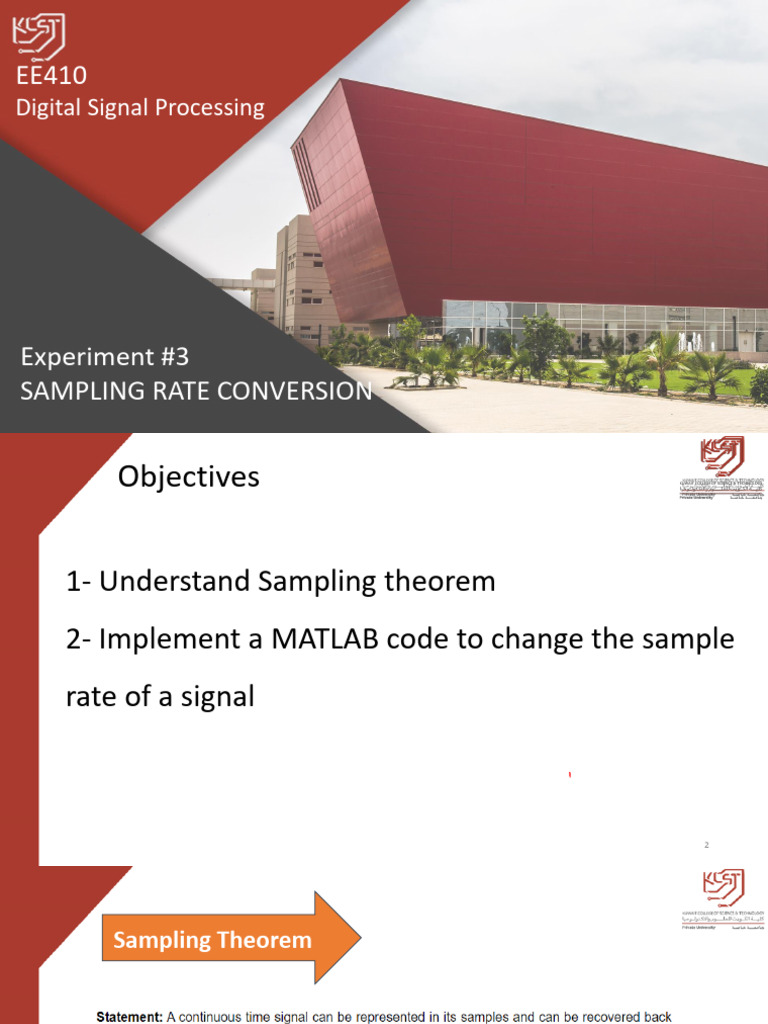 Resampling Techniques in DSP Experiment | PDF