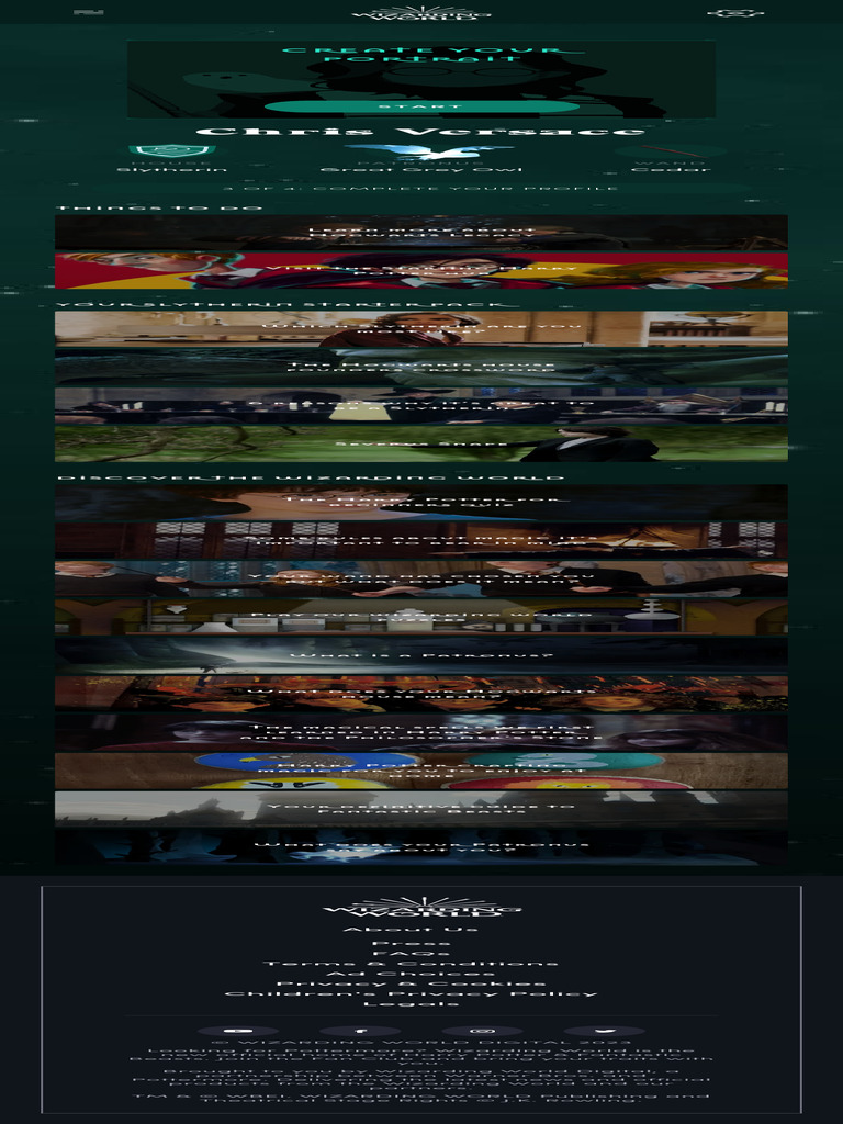 Wizarding World - Profile | PDF | Harry Potter | Mythography