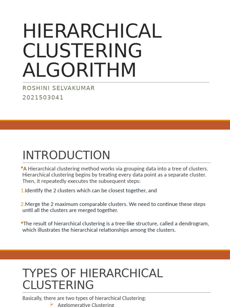Hierarchical Clustering Algorithm Pdf Cluster Analysis Algorithms