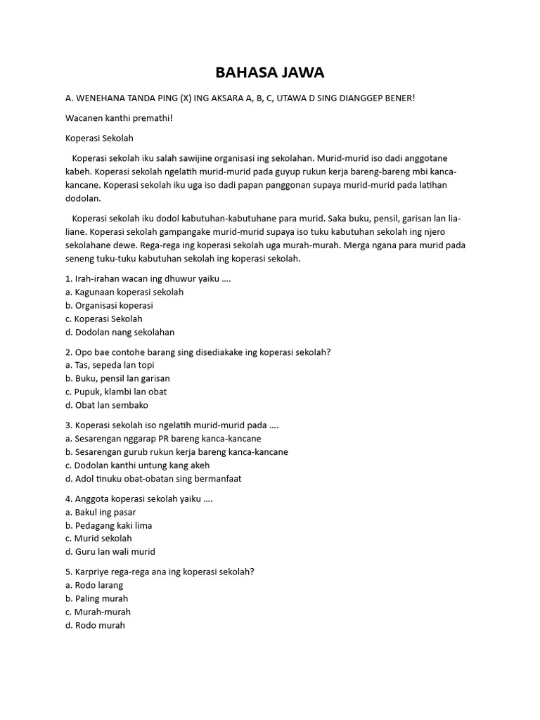 Bahasa Jawa | PDF