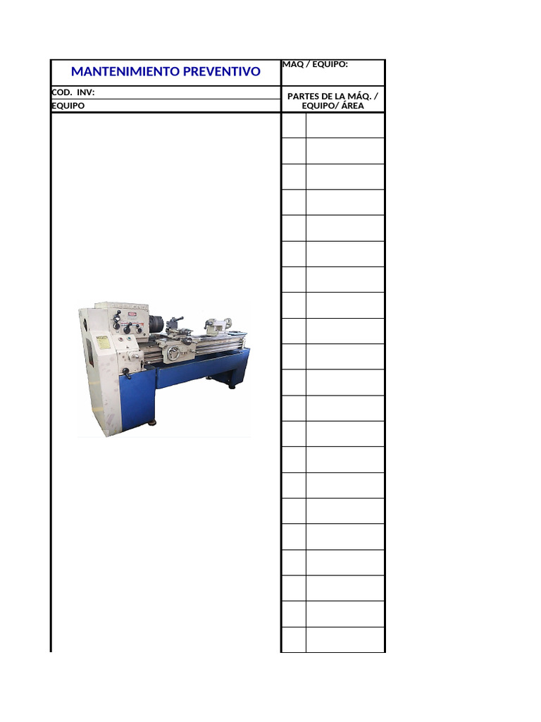 Plan de Mant. Prev. | PDF