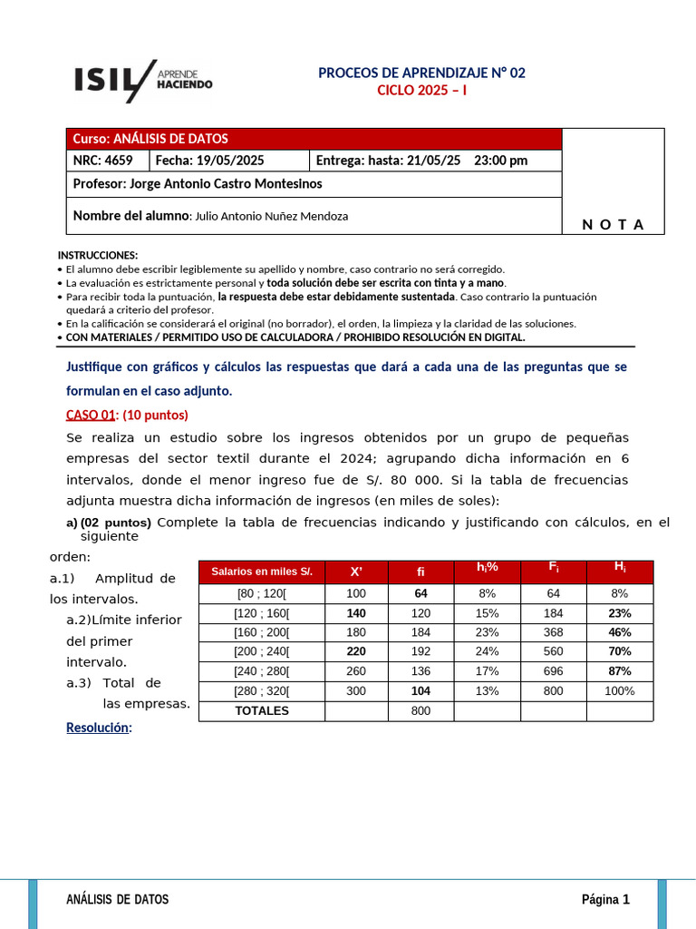 Ad 4659 Isil 2025 - I Analisis de Datos | PDF