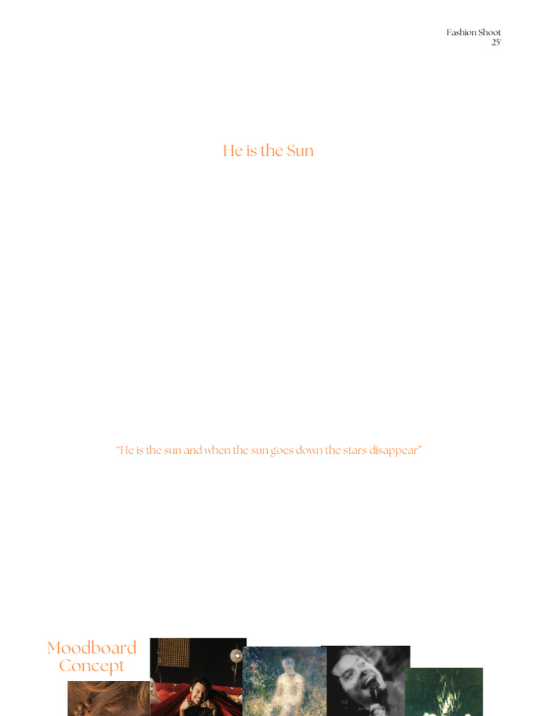 He Is The Sun Test Shoot | PDF
