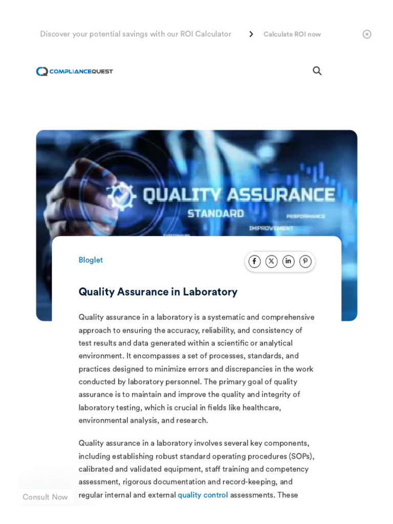 What Is Quality Assurance in Laboratory | PDF | Quality Assurance ...
