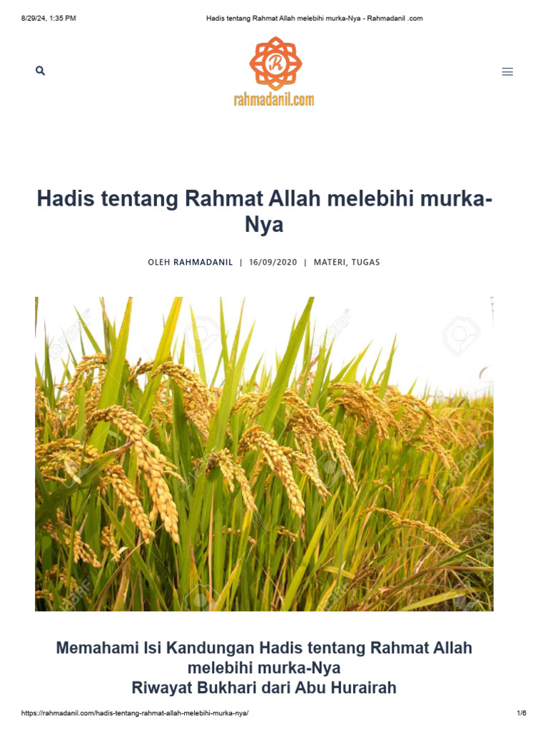 Rahmat Allah Melebihi Murka-Nya | PDF