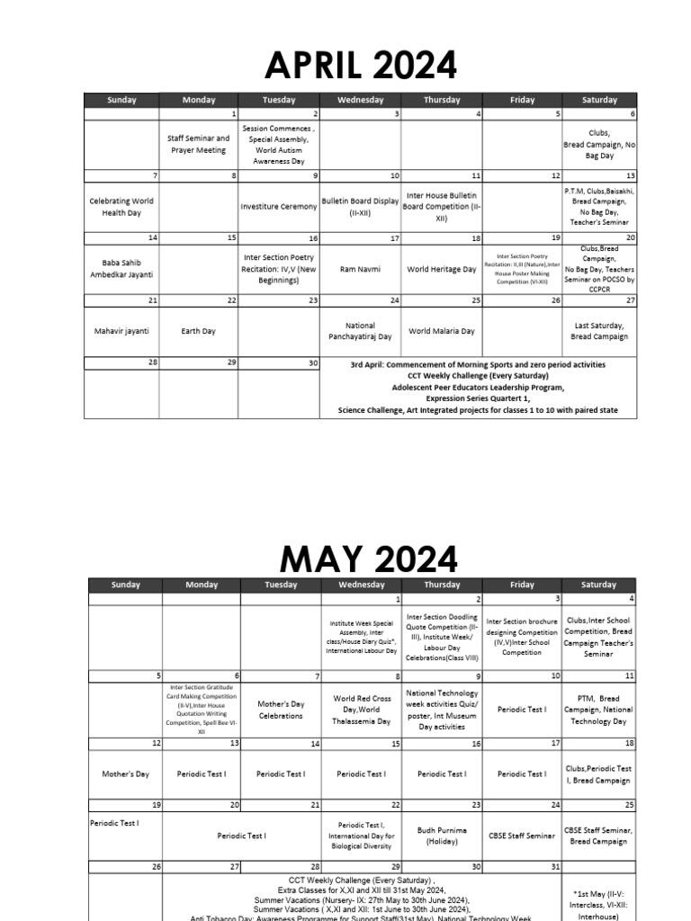 Annual Academic Calender | PDF