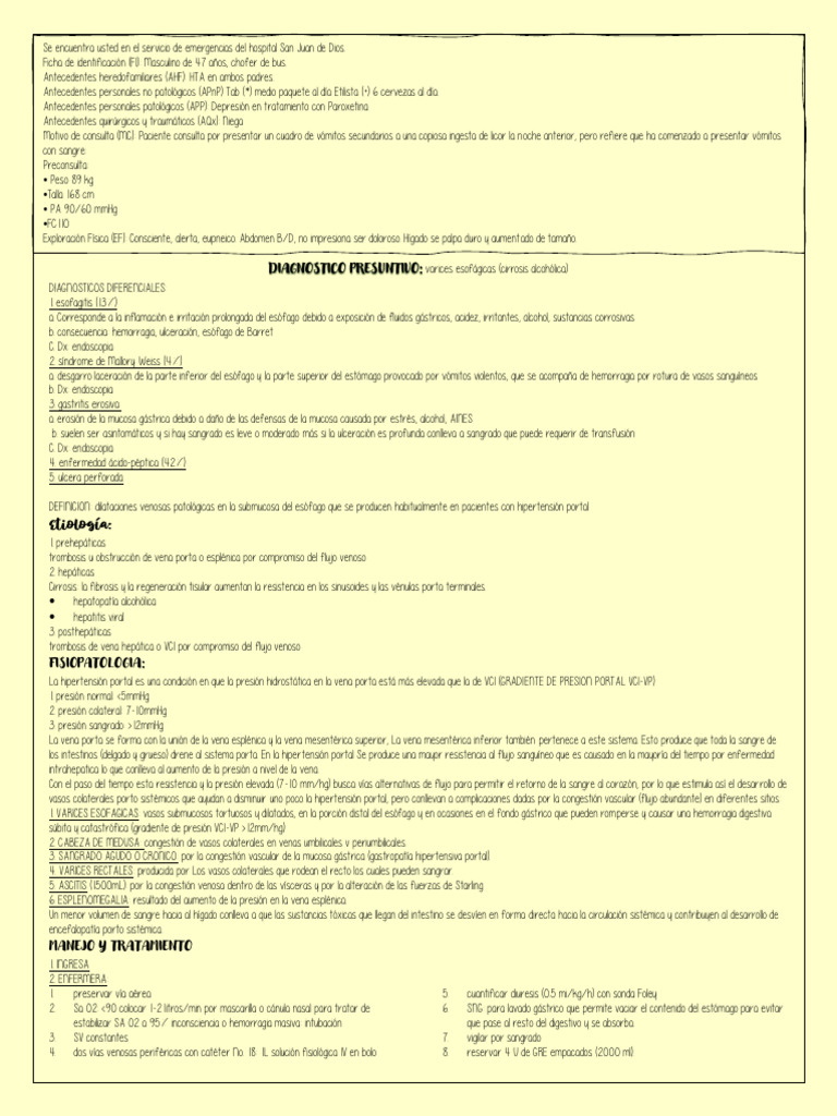 Varices Esofagicas | PDF | Gastroenterología | Medicina CLINICA