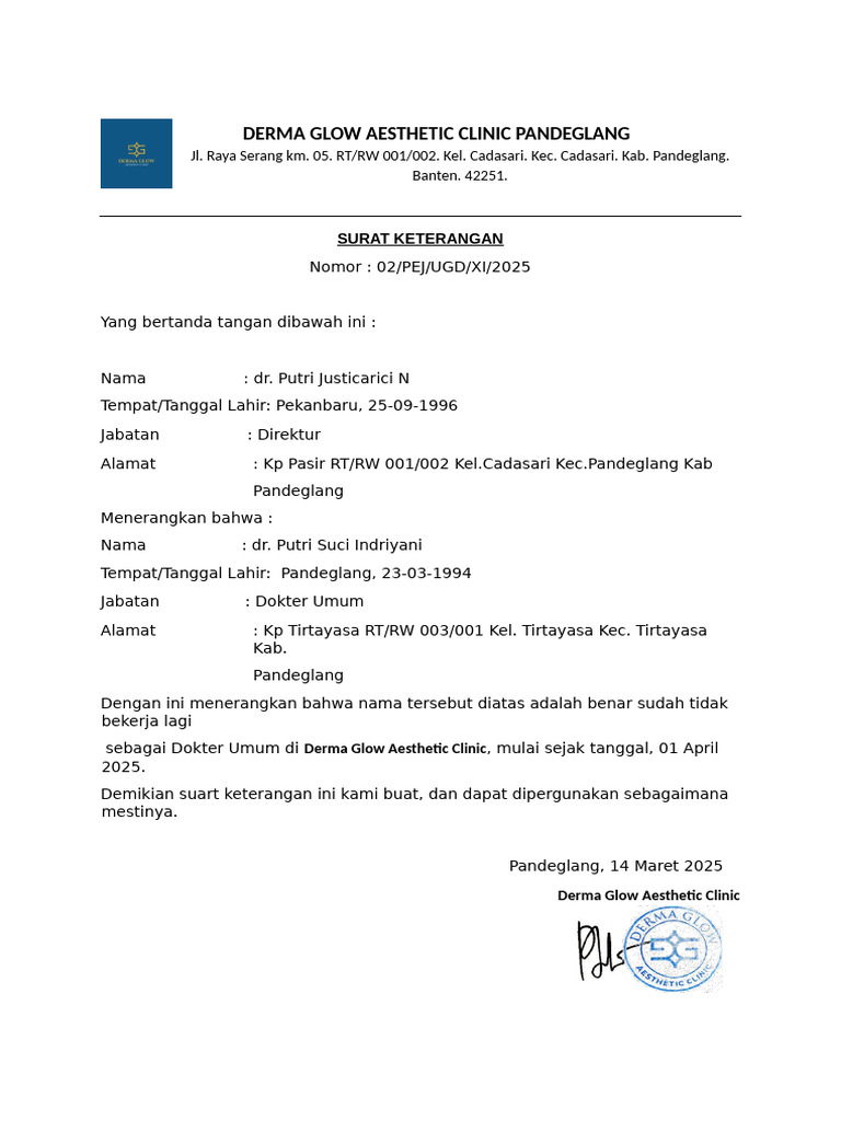 Surat Pencabutan SIP DR Suci | PDF