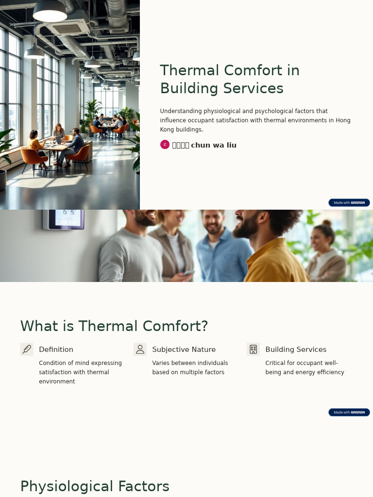 Thermal Comfort in Building Services | PDF | Electromechanical ...