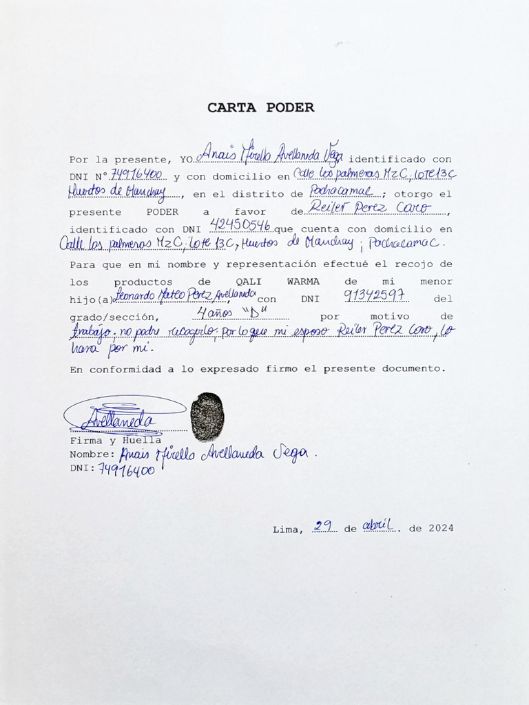 Carta Poder | PDF