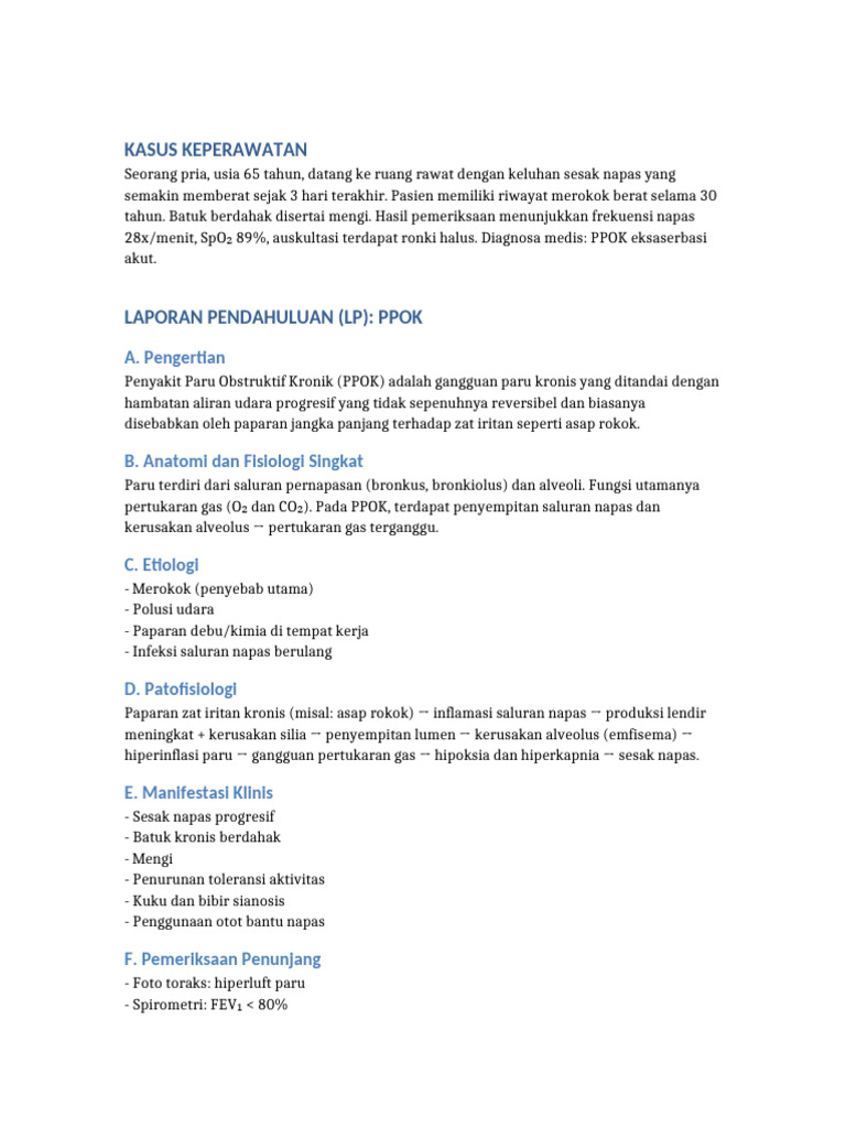 Kasus PPOK LP LK | PDF