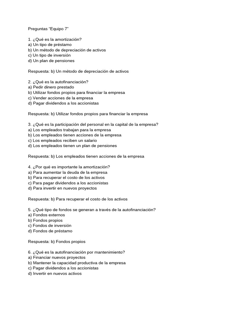 Preguntas "Equipo 7" | PDF