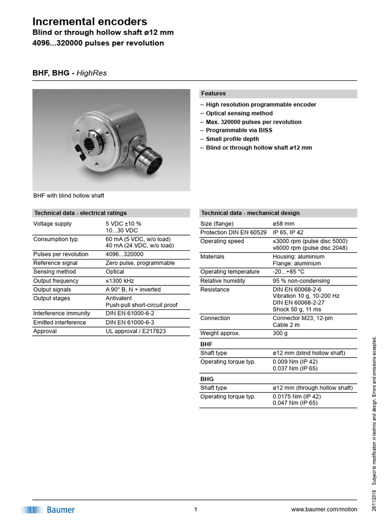 Baumer BHF BHG Highres Ds en | PDF | Computer Engineering | Electrical Components