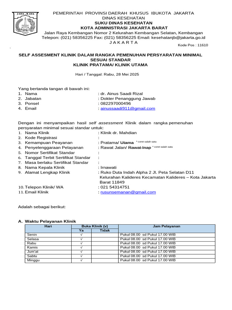 Sa Klinik KP - Ku Medis Dan Penunjang PMK No 17 Tahun 2024 | PDF