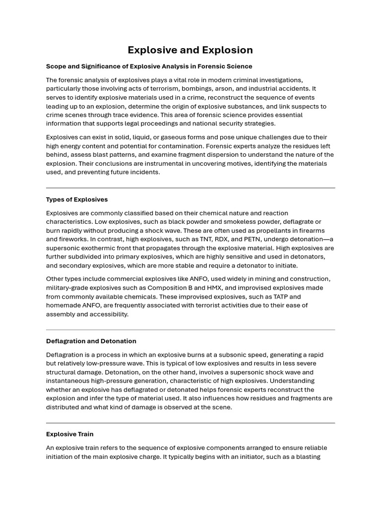 Explosive and Explosion | PDF | Forensic Science | Psychoactive Drugs
