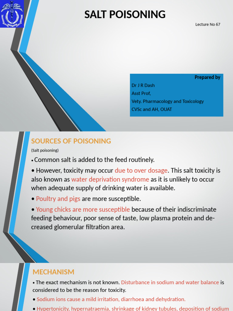 Understanding Salt Poisoning in Animals | PDF | Clinical Medicine ...