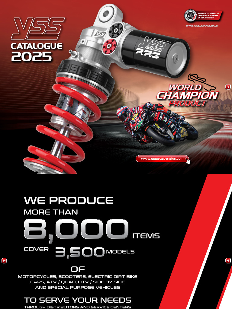 YSS Suspension Catalogue 2025 | PDF