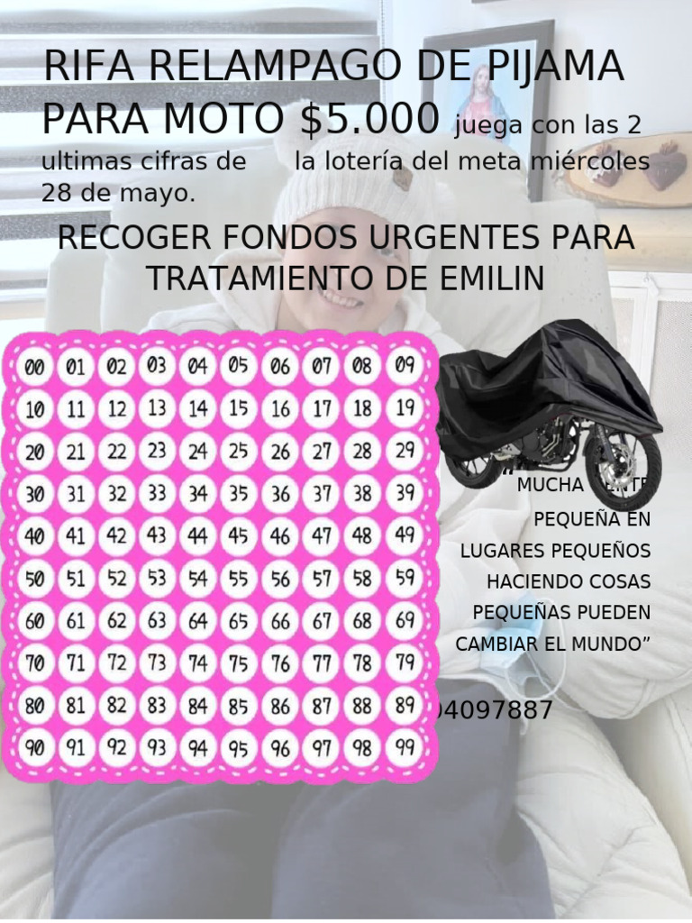 Rifa Relampago de Pijama para Moto | PDF