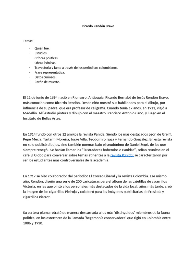 Ricardo Rendón Bravo | PDF