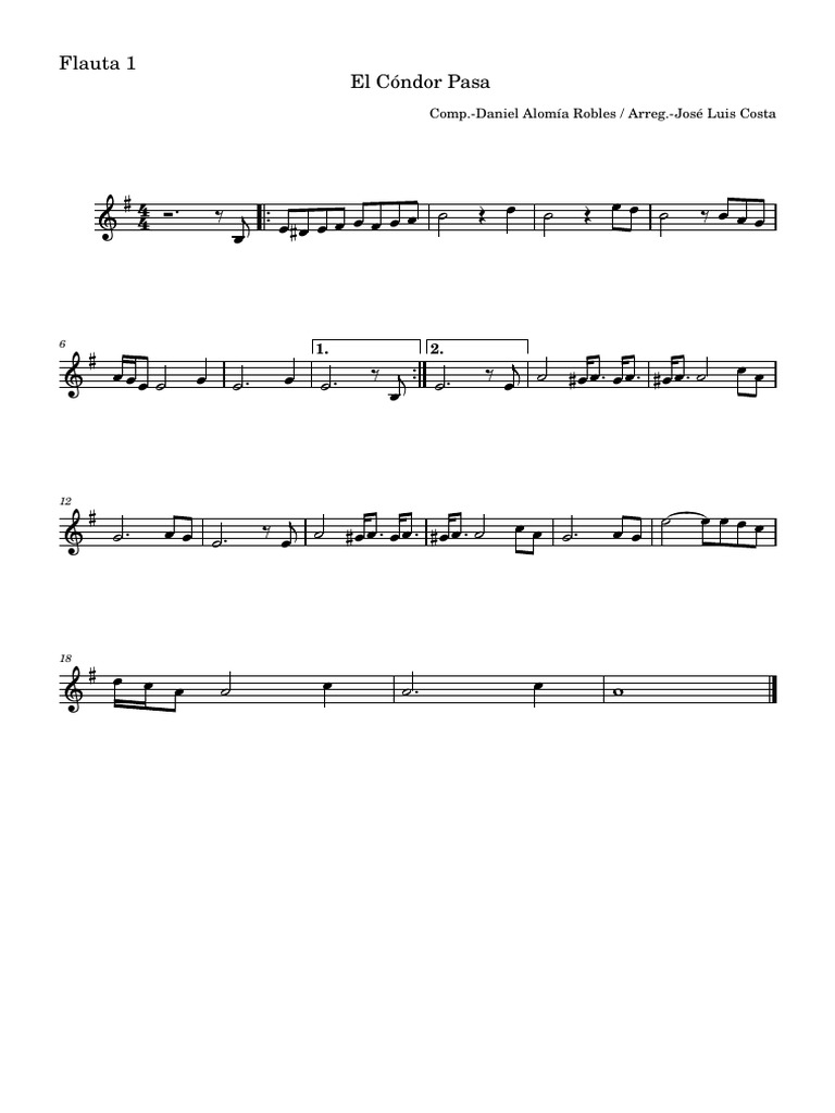 Condor Pasa Flautas-flauta_1 | PDF