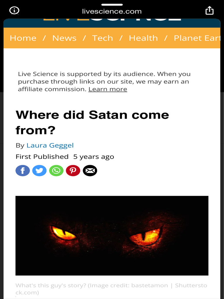 Where Did Satan Come From Live Science | PDF