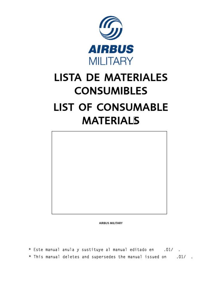 Lista de Materiales Consumibles List of Consumable Material S | PDF ...