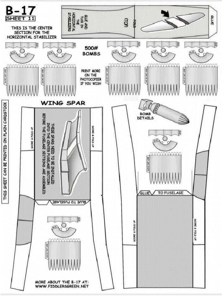 sm-79 Papercraft y b-17 Papercraft | PDF