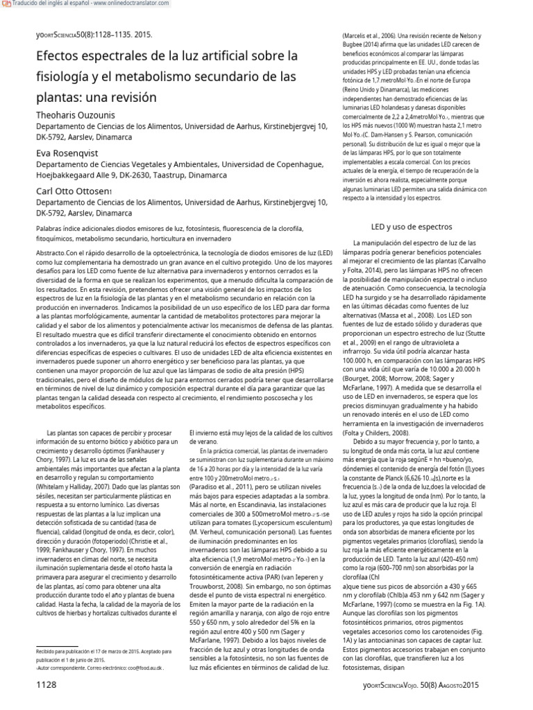 Paper 2. Spectral Effects of Artificial Light on Plant Physiology and ...