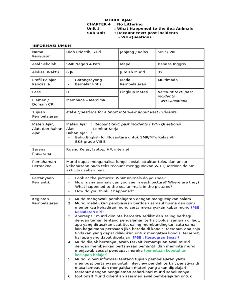 MA 8.2 Chapter 2 Unit 2 What Happened To The Sea Animals | PDF