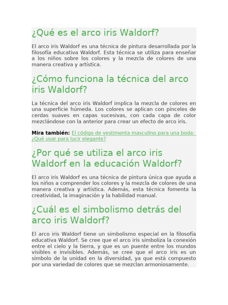 Arco Iris | PDF | Waldorf Education | Arco iris