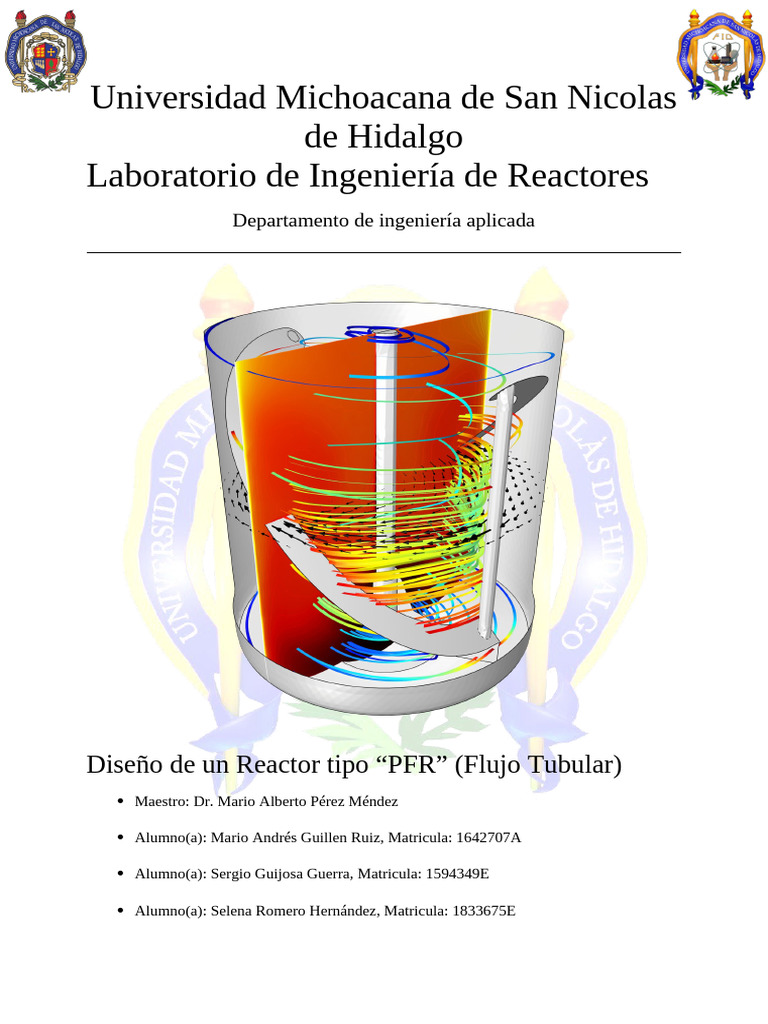 Reporte Final de Lab de Reactores PFR | PDF | Reactor Quimico | Física Aplicada e Interdisciplinaria