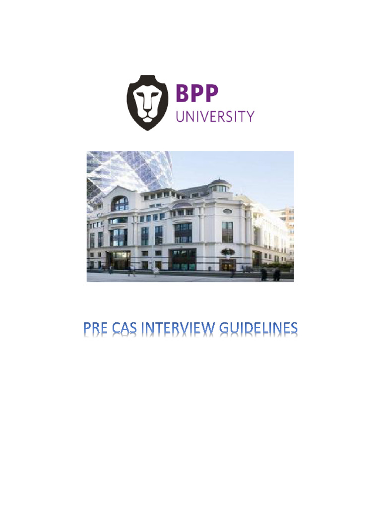 BPP University Pre-Interview Guidelines | PDF | Cost Of Living | University