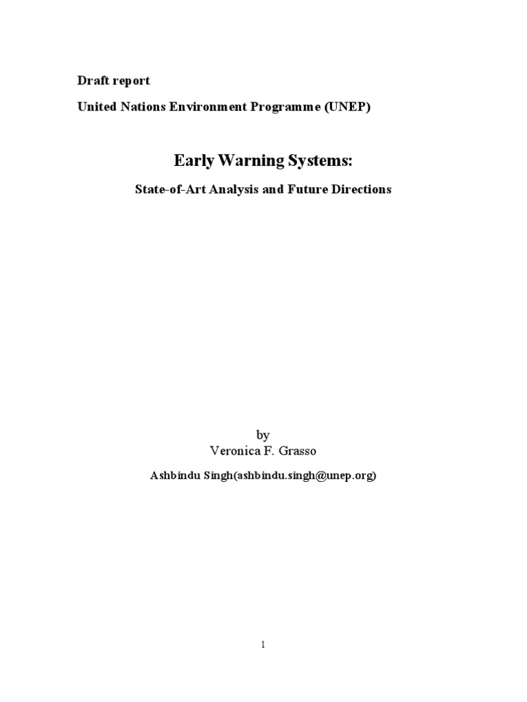 Early Warning System Report | PDF | Weather Satellite | Tsunami