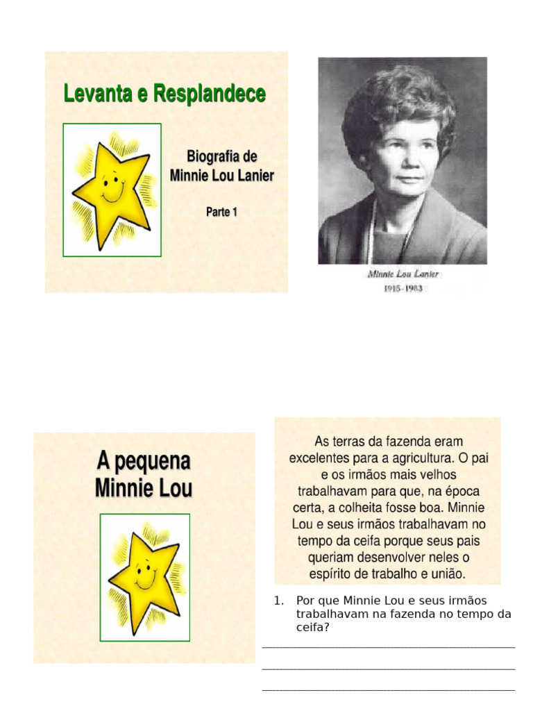 A Vida e Legado de Minnie Lou Lanier | PDF