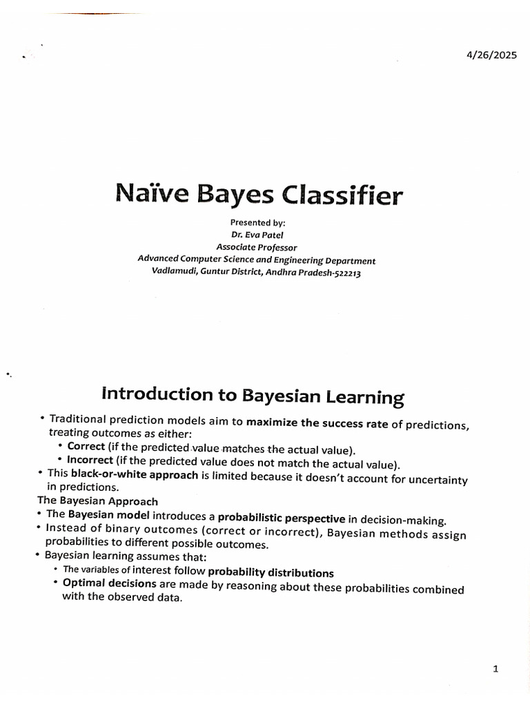 Naive Bayes Classifier | PDF