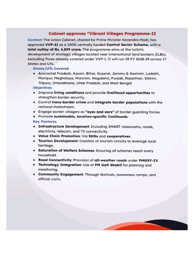 Govt Police and Schemes April-25 | PDF