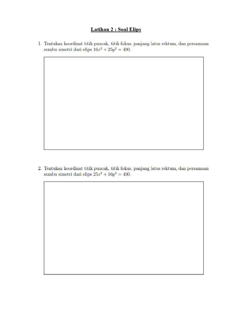 Latihan 2 Elips | PDF