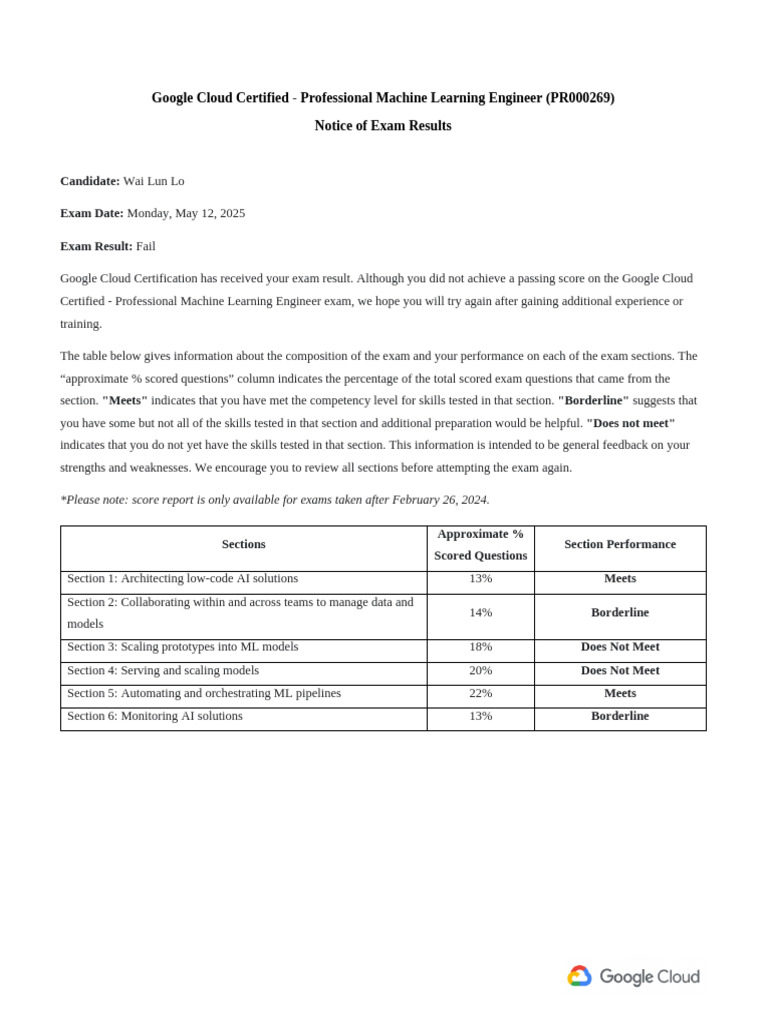 Google Cloud Certified - Professional Machine Learning Engineer | PDF