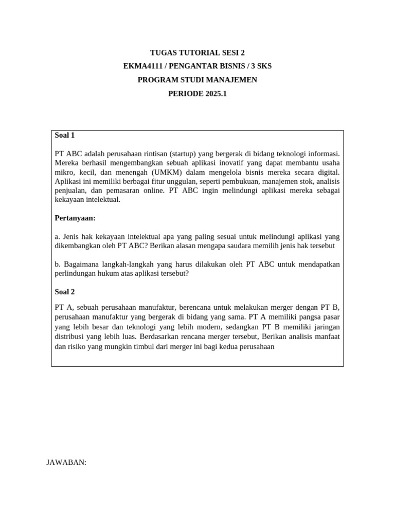 Tugas 2 Pengantar Bisnis | PDF
